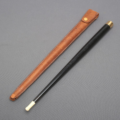 CONDUCTOR'S STICK, ebonized wood with 18k gold fittings, unidentified ...