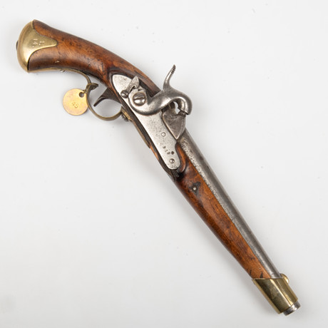 BLOCK PISTOL, M/1820-57, for the cavalry. Weapons & Militaria - Guns ...