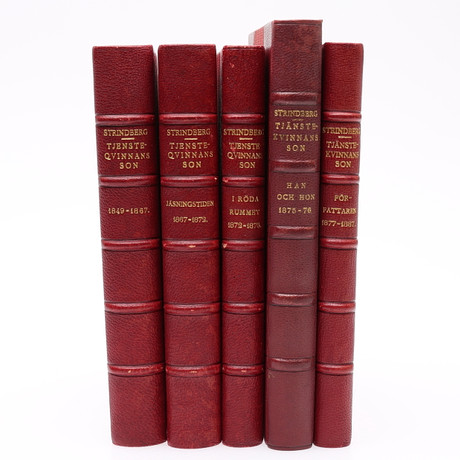 COMPLETE WELL-BOUND SUITE OF A. STRINDBERG'S SERVANT'S SON IN OU WITH ...