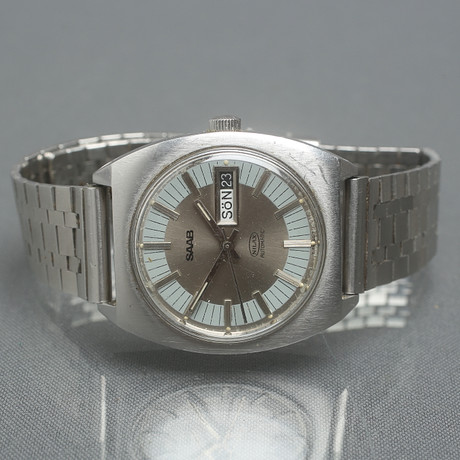 BRACELET WATCH, Nilax, SAAB, automatic, ETA cal. 2789 steel, 1960s ...