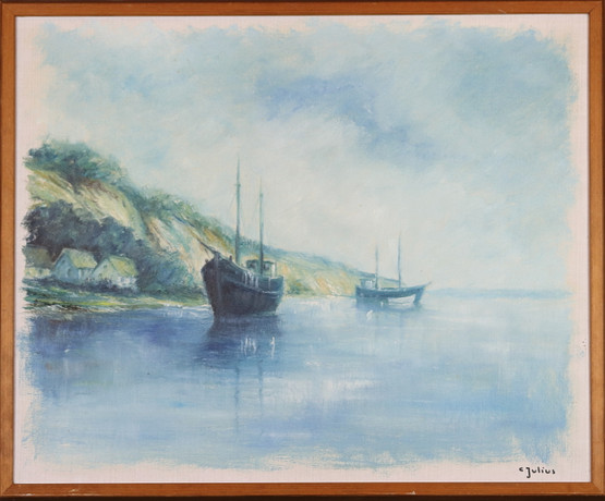CARL JULIUS. CARL JULIUS. Oil on canvas, "Ven", signed. Art - Paintings ...