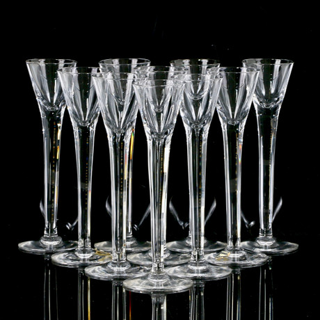 SNAPSGLAS, 10 st. Orrefors, 1900-tal. Glas - Serviser - Auctionet