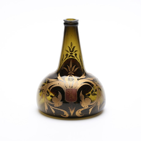 FLASKA, glas, 1700-tal. Glas - Övrigt - Auctionet