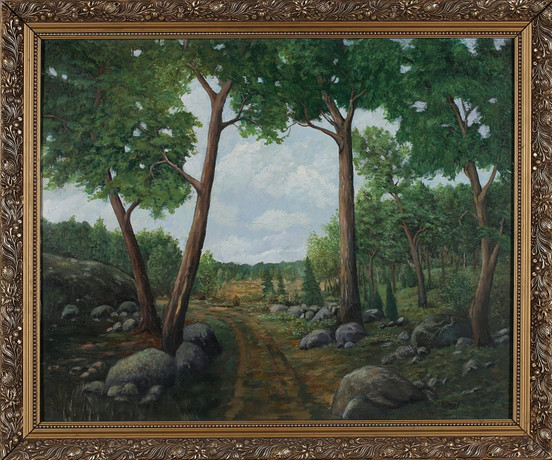 SIGURD ALFONS CARLSSON. Oil on canvas, forest motif, signed. Art ...