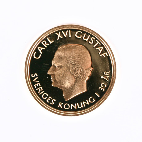 COIN, SEK 2000, 21.6k gold, Carl XVI Gustaf, 1973-2003. Coins, Medals ...