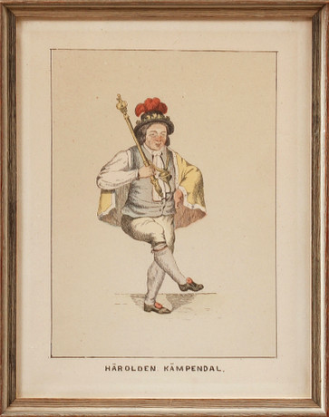 GRAPHIC SHEETS, 11 pcs., coloured, representing characters from Bellman ...