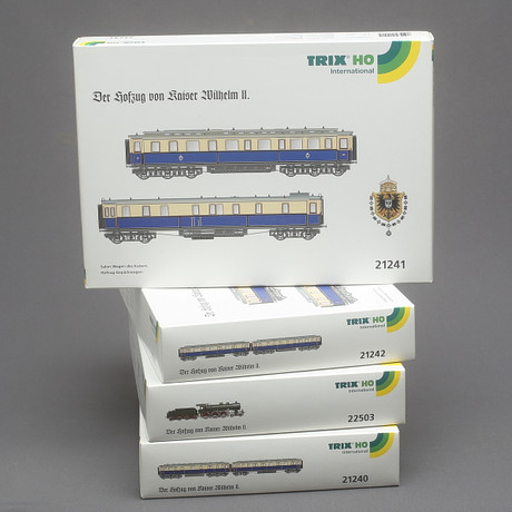 TRIX Kaiser Wilhelm II, saloon train for the emperor, steam locomotive ...