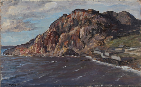 TORSTEN WESSBERG. Coastal landscape, oil on Board, signed and dated -34 ...
