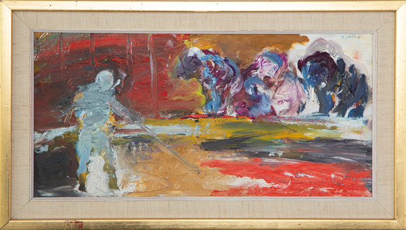 MARGARETA LINTON. OIL on panel " Board I" signed, 1900s. Art ...