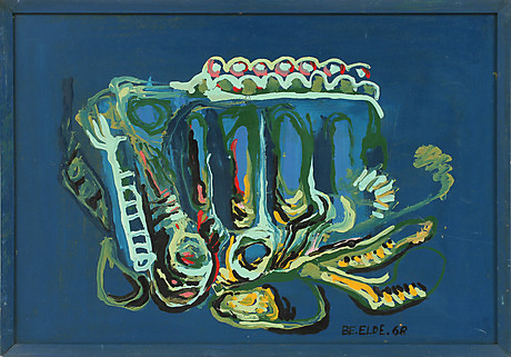 BENGT ELDE. Oil on Board. Signed and dated -68. Art - Paintings - Auctionet