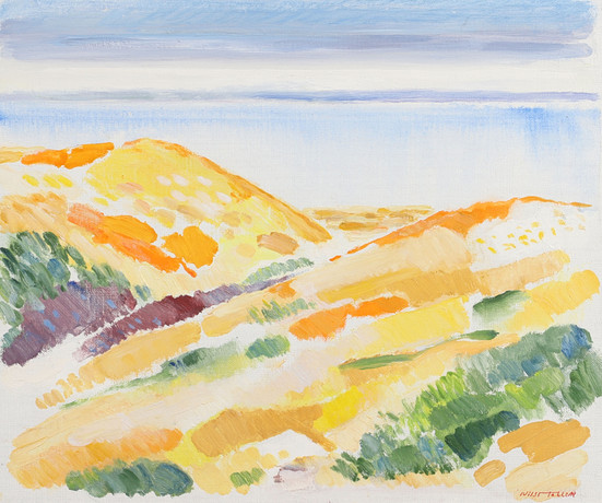 NILS MÖLLER. "Soldice and dunes", oil on canvas, signed. Art ...