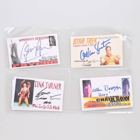 AUTOGRAPH. 14 SIGNED CARDS OF VARIOUS ACTORS AND MUSICIANS. Books, Maps ...