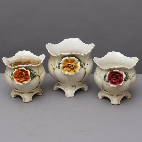 YTTERFODER, 3 st, Capodimonte, Italien. Keramik & Porslin - Europeiskt ...