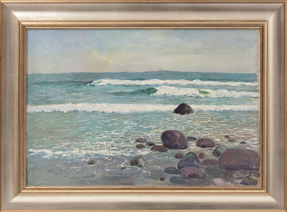 ARTHUR BIANCHINI. "Kniphalsen Sandhamn" Oil on canvas, signed. Art ...