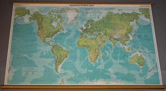 SCHOOL MAP, world map kümmerly & Frey, Germany. Books, Maps ...