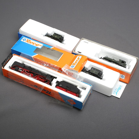ROCO 04119, 43256, 43281 and 43339, 4 German steam locomotives ...