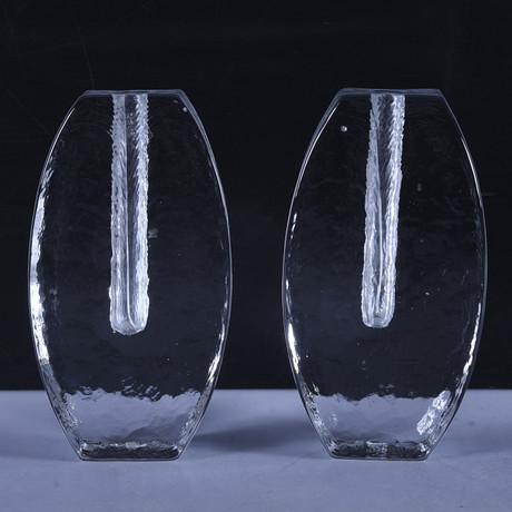 LJUSSTAKAR, 1 par, glas, 1900-tal. Glas - Övrigt - Auctionet