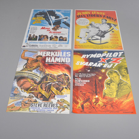 BIOPOSTER 4 PCS, THE SHIRT OF HERCULES, JERRY LEWIS'S DADDY OF ALL TIME ...