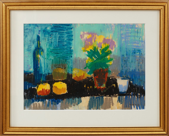 RAGNAR FALK. Still life, pastel, signed. Art - Paintings - Auctionet