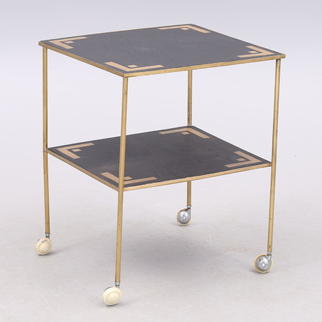 RULLVAGN, mässing/trä, 1900-talets första hälft. Möbler - Övrigt ...