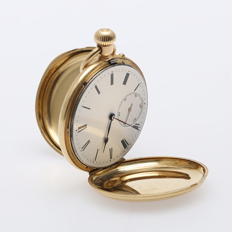 SAVONETTE, 18k gold, Avance Retard, first half of the 20th century ...