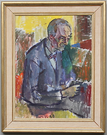 PÄR THORELL, Oil on canvas, Portrait of Nils Åke Nelson. Art ...