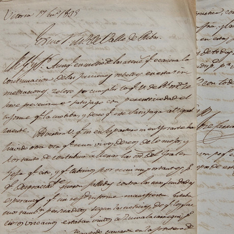 CARLISM: ACTIONS AGAINST ZUMALACÁRREGUI, 1835. Brev från general José ...