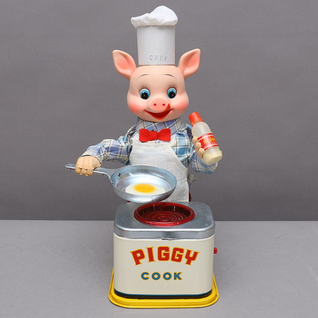 TOY "Piggy Cook", lithographed plate, Yonezawa, Japan 1950s. Toys ...