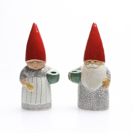 LISA LARSON. TOMTAR 2 st, keramik, K-studion, Gustavsberg, ca 2000 ...