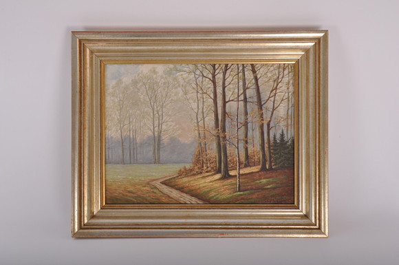 STEINMEYER. In a forest clearing. Oil on canvas. Art - Paintings ...