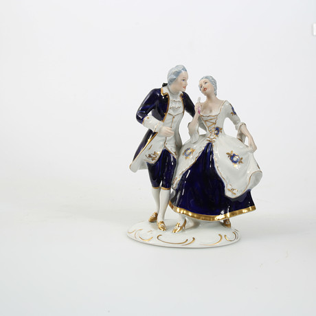 FIGURINE, porcelain, Rococo couple, Royal Dux. Ceramics & Porcelain ...