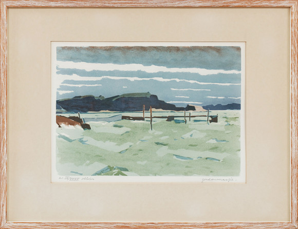GORDON MACFIE. Västkustmotiv, färglitografi, signerad och numrerad HC ...