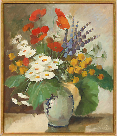 EDITH GEERT, oil on canvas, sign. Art - Paintings - Auctionet