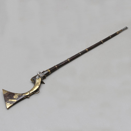 BALL LOCK RIFLE, Indo-Persian cultural area, 19th century. Weapons ...