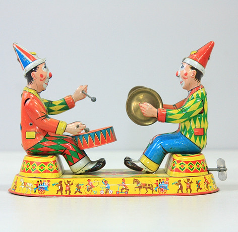 TOY, tin, musical clowns by Emil Haussmann. Germany, early 20th century ...