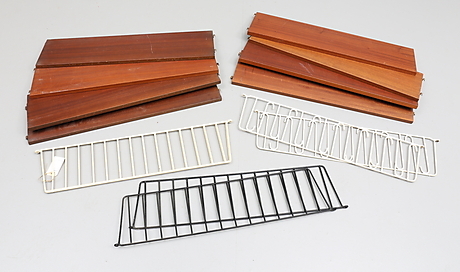 STRINGHYLLOR, 3 st, 1950/60-tal. Möbler - Skåp & Hyllor - Auctionet