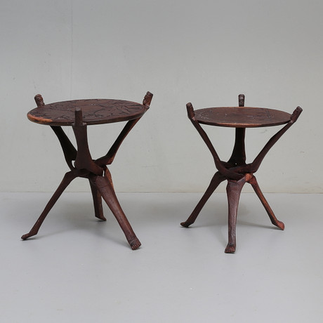 TABLE, 2 pcs, Zimbabwe, Africa, 1900s. Furniture - Tables - Auctionet