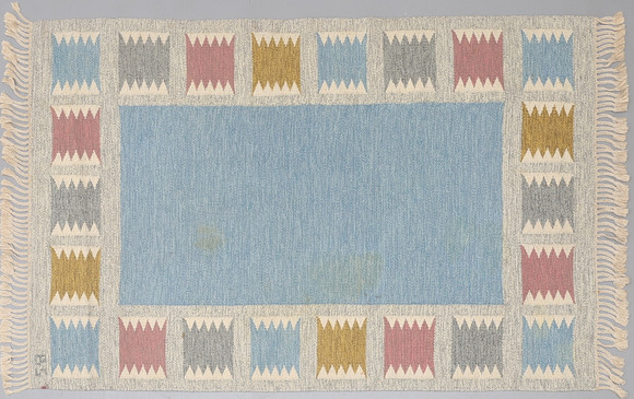 RÖLAKANSMATTA, Birgitta Södergren, monogrammi signeerattu. Matot ja ...