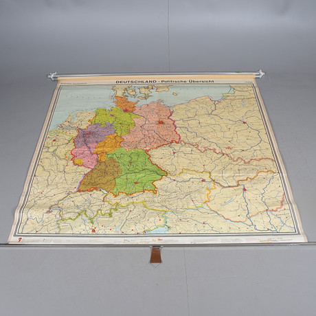 WANDKARTE, Politische Deutschlandkarte, Kartographie und Druck Georg ...