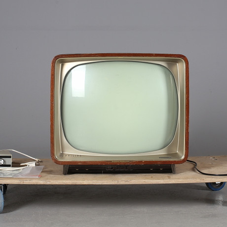 TV, teak,"Reportage", Philips, 1950-tal. Samlarföremål - Teknika ...