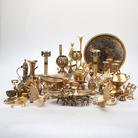 PARTI MÄSSING/MALM, 1900-tal. Silver & Metall - Tenn, Mässing & Koppar ...