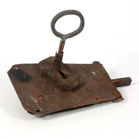 LOCK, forged, so-called. "snap lock". 1700s. Folk art - Other - Auctionet
