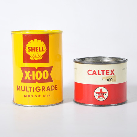 SHELL, CALTEX OLJEBURKAR. Övrigt - Övrigt - Auctionet