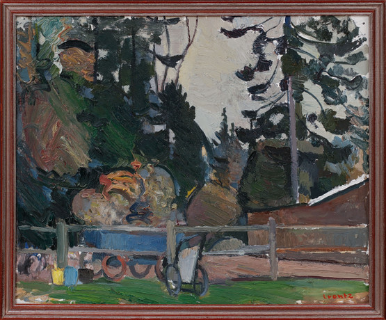 BENGT CRANTZ. Carriage in landscape. Oil on Board, signed. Art ...