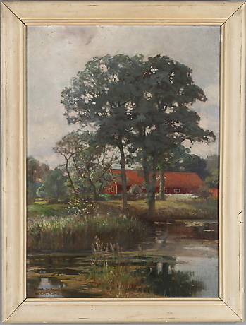 NILS ASPLUND. Large shadow, oil on Board, signed and dated 1900. Art ...