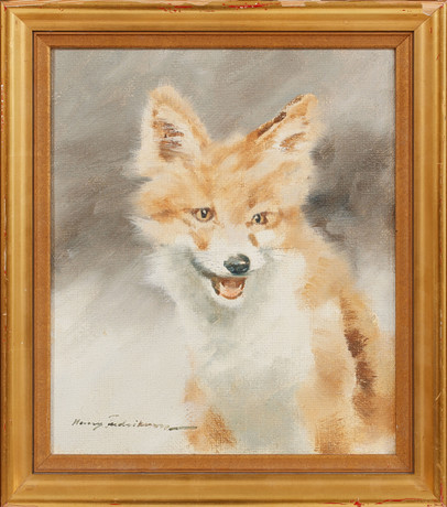HENRY FREDRIKSSON. Fox, oil on canvas, signed. Art - Paintings - Auctionet