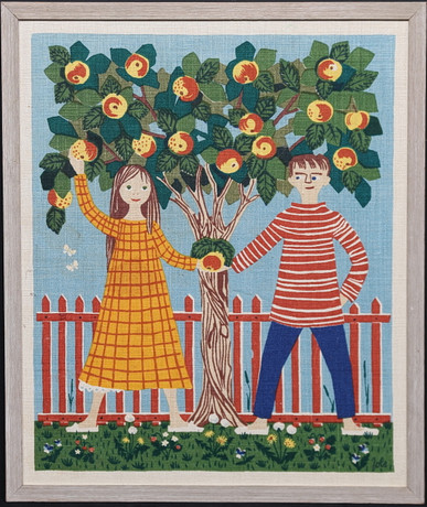 LISBETH JOB. "Eden". Textile print, signed in the print. Art - Other ...