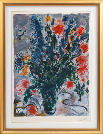 MARC CHAGALL. After, offset lithograph, numbered 164/500. Art ...