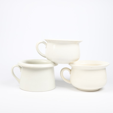 POTS, 3 pieces, white porcelain, among others Gustavsberg. Ceramics ...
