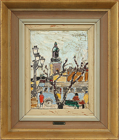 WILHELM HENNING, oil on Board, sign. Art - Paintings - Auctionet